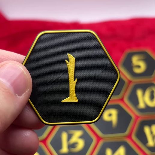🎲 Battle Tokens – Numbered Hex Markers for Tabletop Games (1–20 ...
