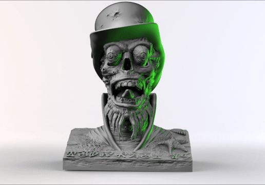 OBJ file Sea Zombie bust 🧟 ・3D printable model to download・Cults