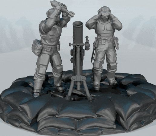 Archivo 3D Mortar Squad unit - Astra Militarum - Cadian Regiment-type 2 ...