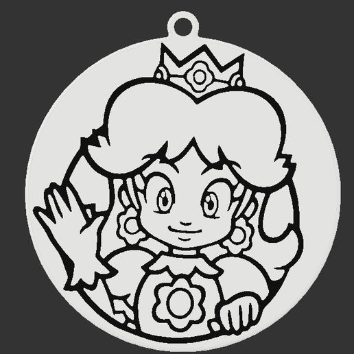 👸 Princesa Daisy - Adorno de Navidad・Archivo STL para Impresión 3D・Cults