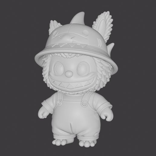🦈 Labubu Shark Hat 3D Model – STL File for 3D Printing (Cute Chibi Fan ...