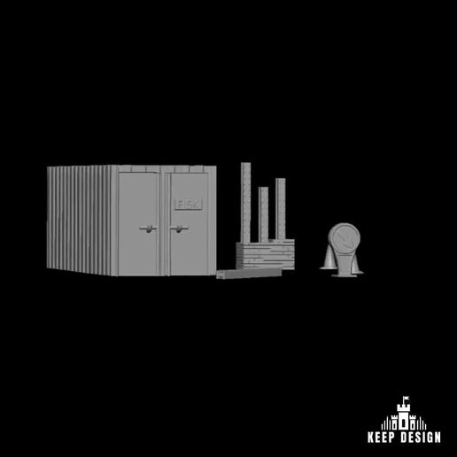 STL file Construction Site - 6 Pcs. Container + signs 🚧 ・Design to ...