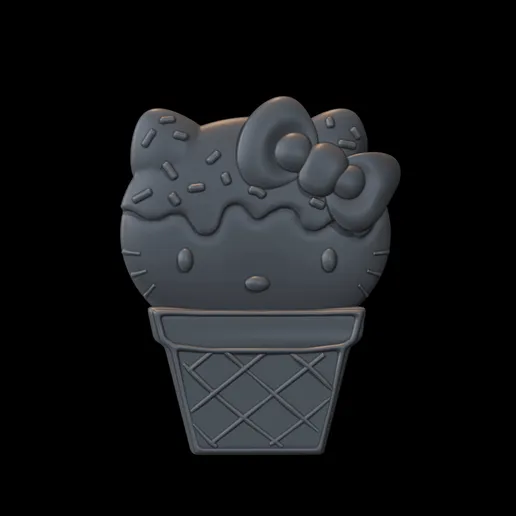👋 Hello Kitty Ice Cream – CNC and 3D Printing Model・Free STL File for ...