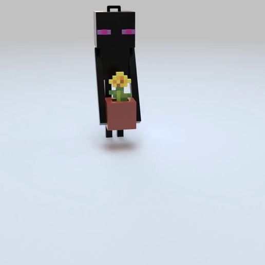💐 Enderman With Flower Pot・Free STL File for 3D printing・Cults