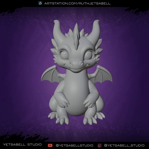 🐉 dragon chibi・Archivo STL para Impresión 3D・Cults