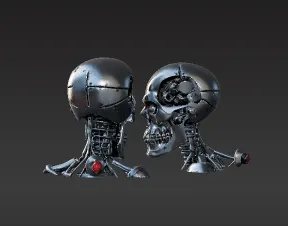animatronic endoskeleton head