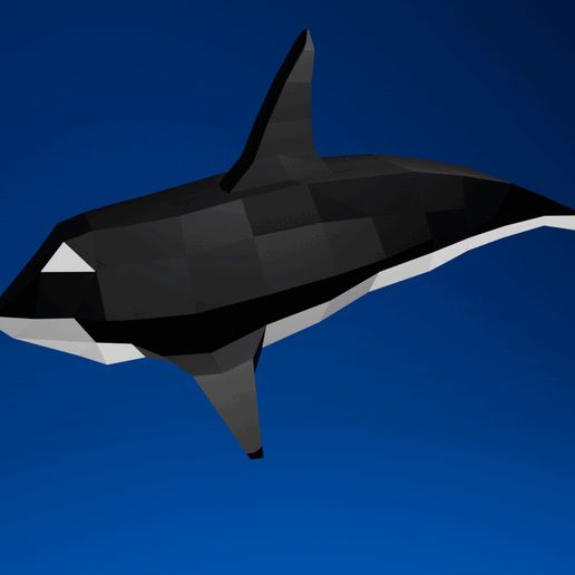 🐳 Orca Low Poly style・ STL File for 3D printing・Cults