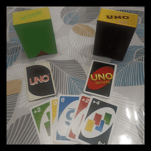 STL file UNO card case with retaining clips - cards 5.7 cm x 8.8 cm 🃏 ...