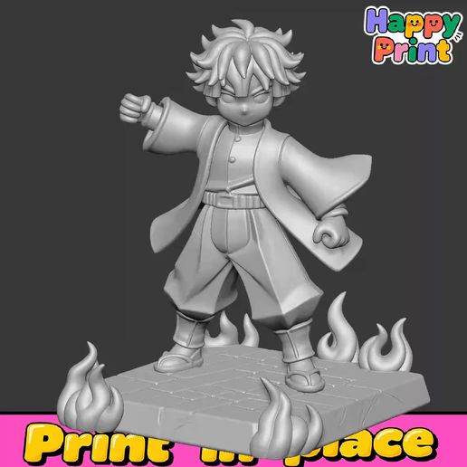 💀 Zenitsu Chibi demon slayer・ STL File for 3D printing・Cults
