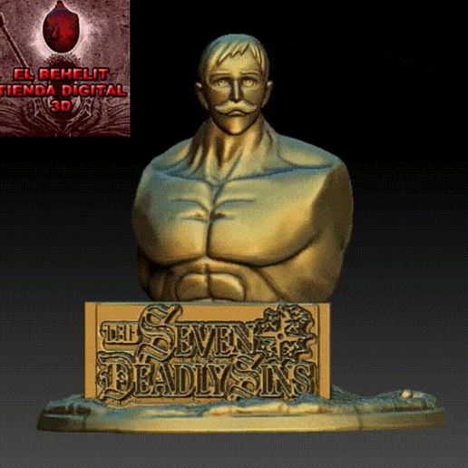 Archivo 3D Escanor The Seven Deadly Sins Bust 👤 ・Plan de impresión en 3D para descargar・Cults