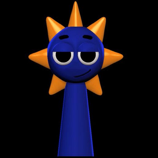STL file Sprunki Incredibox Sun Sprunki STL 3D Character Fanart ☀️ (OBJ ...