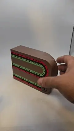 ♟ PRINT IN PLACE TRAVEL CRIBBAGE BOARD・ STL File for 3D printing・Cults