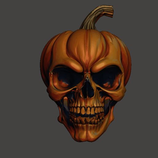 pumpkin skull design