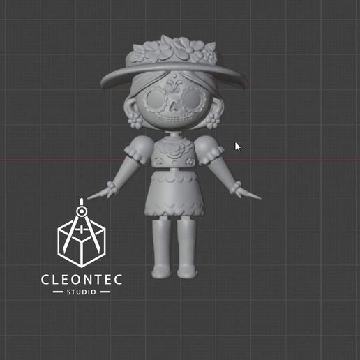 🎃 Catrina Articulada / Articulated Catrina・Free STL File for 3D ...