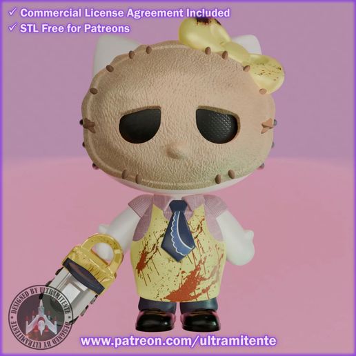 👋 HELLO KITTY LEATHERFACE - TEXAS CHAINSAW MASSACRE・ 3D File for 3D ...