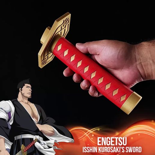🗡️ Engetsu - Isshin Kurosaki's Katana - Bleach・ 3D File for 3D printing ...