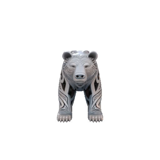 🐻 Hollow Tribal Bear Sculpture – Guardian Totem Form・ STL File for 3D ...