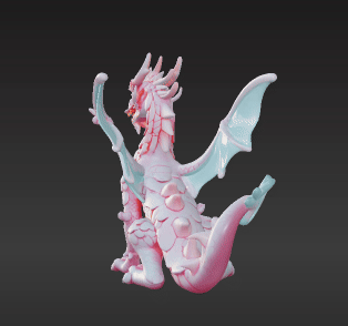 🔮 3D Printable Crystal Dragon – Flexible Body with Translucent Scales ...