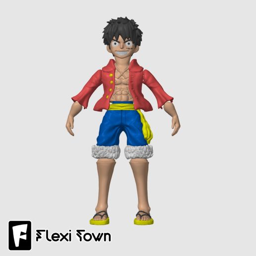 🐒 Flexi Monkey D. Luffy, Articulated fidget figure, 3mf included・ STL ...