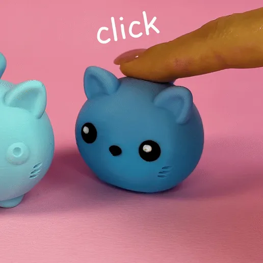 Mini! Clicker Cat Fidget 😆😸, No Stress, Clicky Game・ STL File for 3D ...