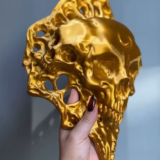 💀 Dark Fantasy Schädel Pauldron für Cosplay・ STL Datei für 3D-Druck・Cults