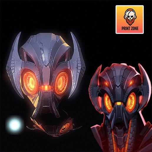 📁 Ultron Mask Marvel Rivals (STL file)・ STL File for 3D printing・Cults