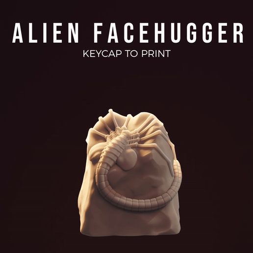 👽 Alien Facehugger - KEYCAP to print・ STL File for 3D printing・Cults