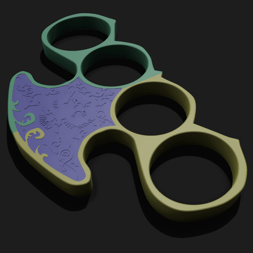 🔫 Engraved Brass Knuckles ( Melee-Prop ) 1/1 Scale・ STL File for 3D ...