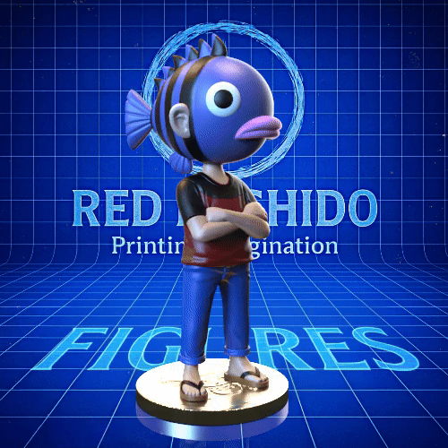 🐠 GOD-ODA FISH HEAD BUSHINY STYLE・ STL File for 3D printing・Cults