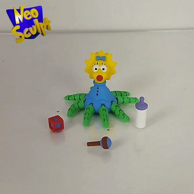 👽 Maggie Simpson Flexi Alien・ 3D File for ・Cults