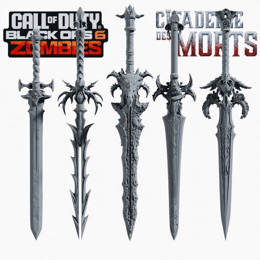 STL-Datei Call of Duty Black Ops 6 Zombies Swords Pack (Citadelle des ...
