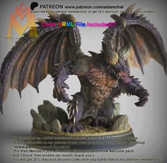 🎨 Nergigante (VRML Color File is included) - Monster Hunter-Classic ...