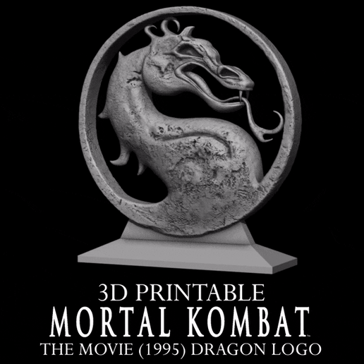 🐉 3D PRINTABLE MORTAL KOMBAT 1995 POSTER AND MK1 2023 DRAGON LOGO・ STL ...