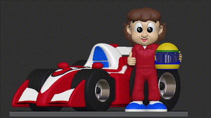 🏎️ Senninha Little Senna Ayrton Senna cartoon・ 3D File for 3D printing ...