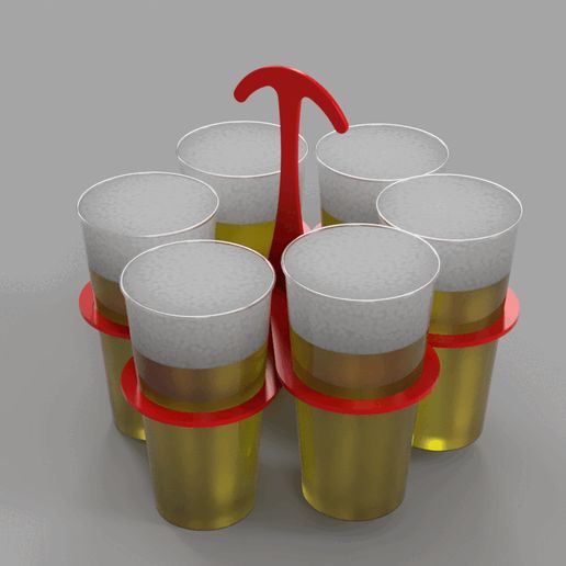🍺 Foldable Festival Cup Tray・ 3D File for 3D printing・Cults
