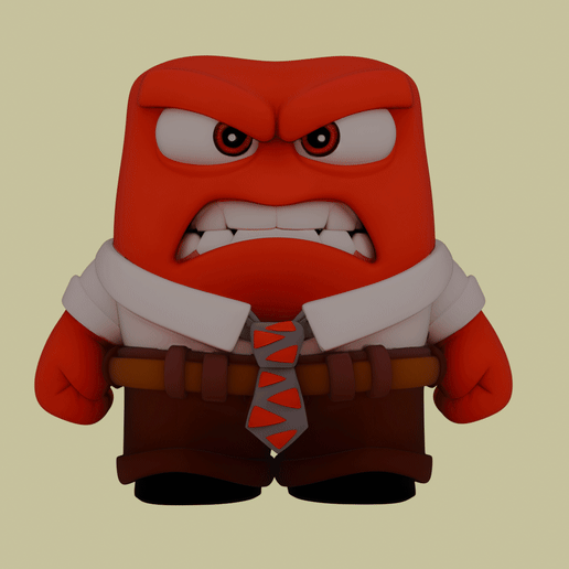 😡 Anger – Inside Out STL 3D Print Model・Fichier STL pour Impression 3D ...