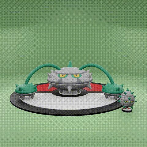 🐉 Pokemon No. 597, 598 Ferroseed, Ferrothorn・ STL File for 3D printing ...
