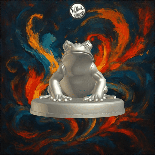 👹 Resting Bullfrog Creature Stone Model – SoliDRawinGs SG3156・ STL File ...
