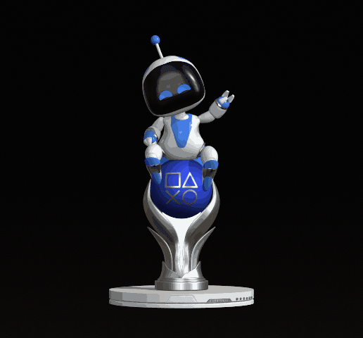 🤖 Astro Bot on the platinum trophy - a 3D figurine for SLA printing ...