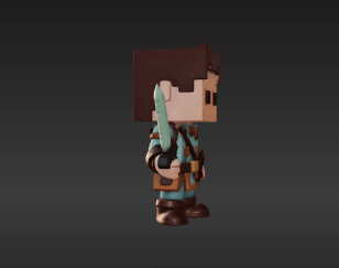 👽 Chibi Voxel Knight – Print-Ready Fantasy Adventurer Figure・ STL File ...