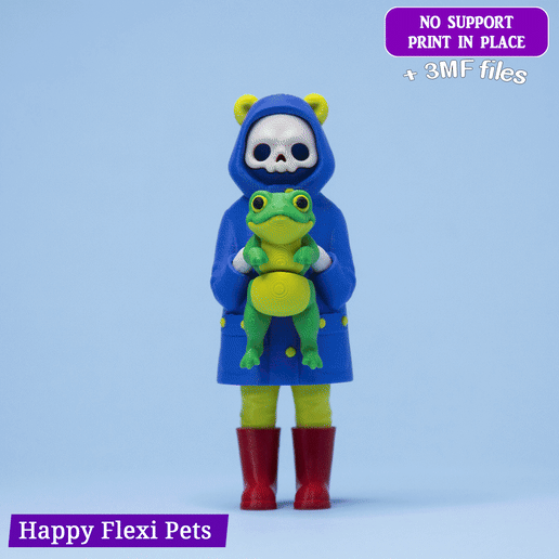 🐸 Little Grim and his frog - Halloween art doll (#54)・ 3D File for 3D ...