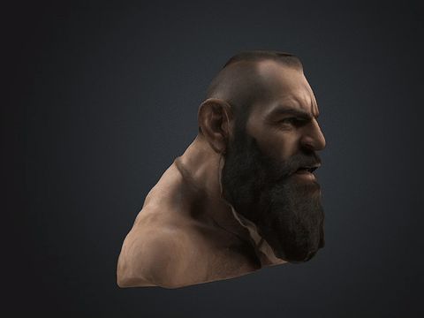 3D file DiB Giant Man Bust Stl Obj Glb for 3D Printer 👨 ・3D printer ...