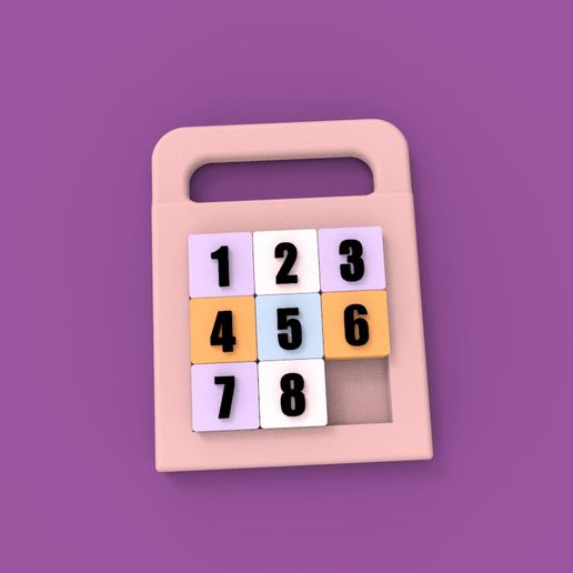 🧩 3D Sliding Number Puzzle・ STL File for 3D printing・Cults