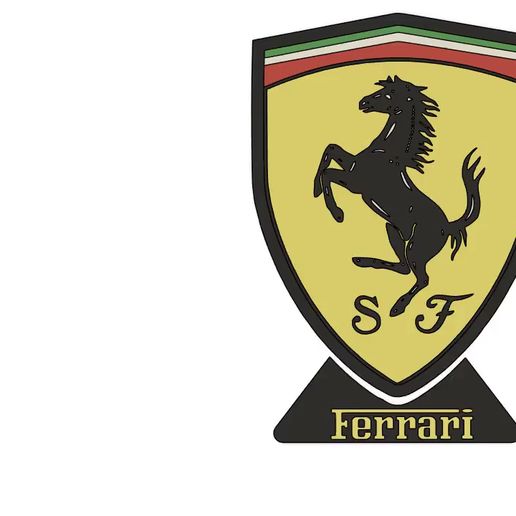3MF file Ferrari logo lamp 🔦 ・3D printing design to download・Cults