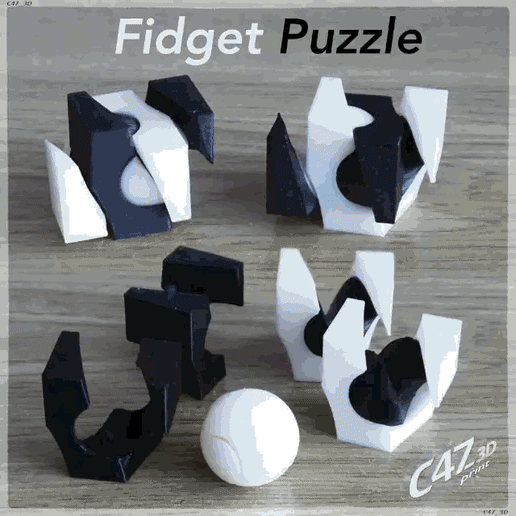 👌 Fidget Puzzle - Cube'n'Ball・Free STL File for 3D printing・Cults