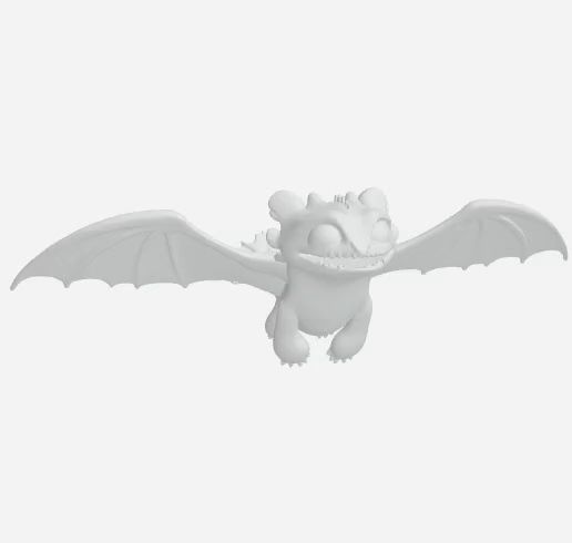 🚆 Toothless Flying Pose - Figura inspirada en Cómo entrenar a tu dragón ...