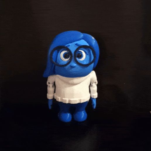STL file "TRISTEZA/SADNESS de "intensamente 2" Figura articulada/flexi ...
