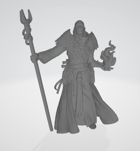 🧙 FIREBALL WIZARD MINIATURE MODEL FOR FANTASY GAMES DND RPG・ STL File ...