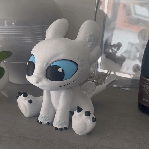 🐉 Chibi Light fury the dragon - NO SUPPORT- Morgensternprinting・ STL ...