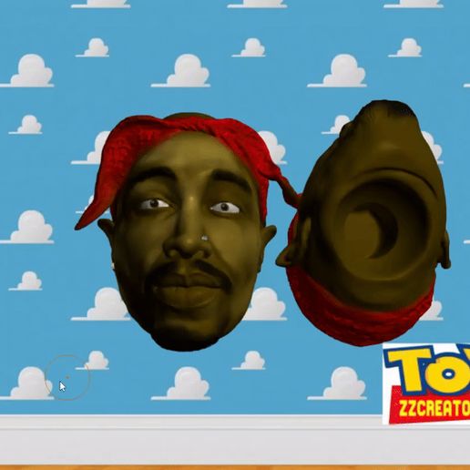OBJ file TUPAC HEAD 🎨 ・3D print object to download・Cults